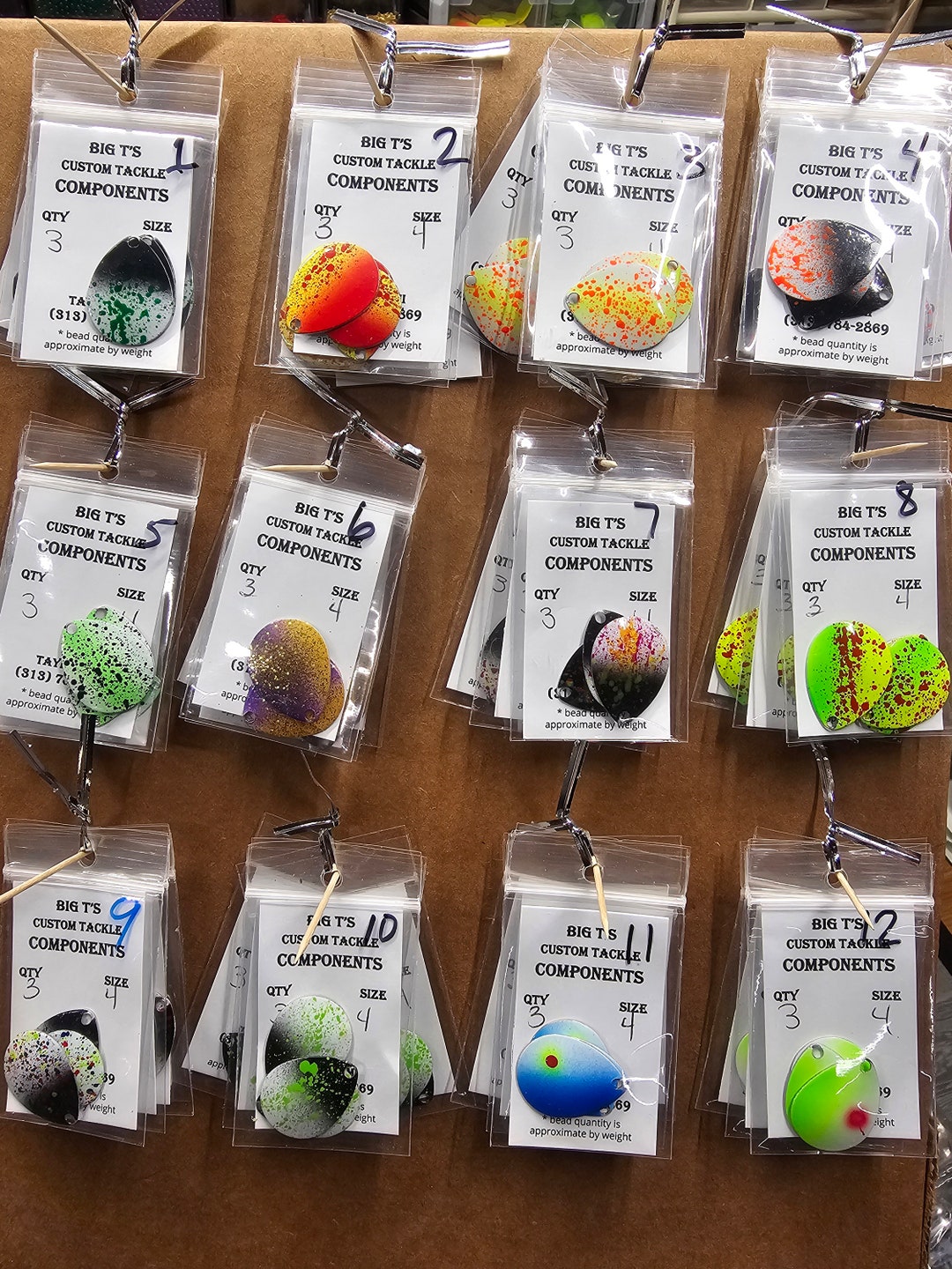 Custom Painted #4 Colorado Blades for Walleye Fishing Harnesses - Etsy