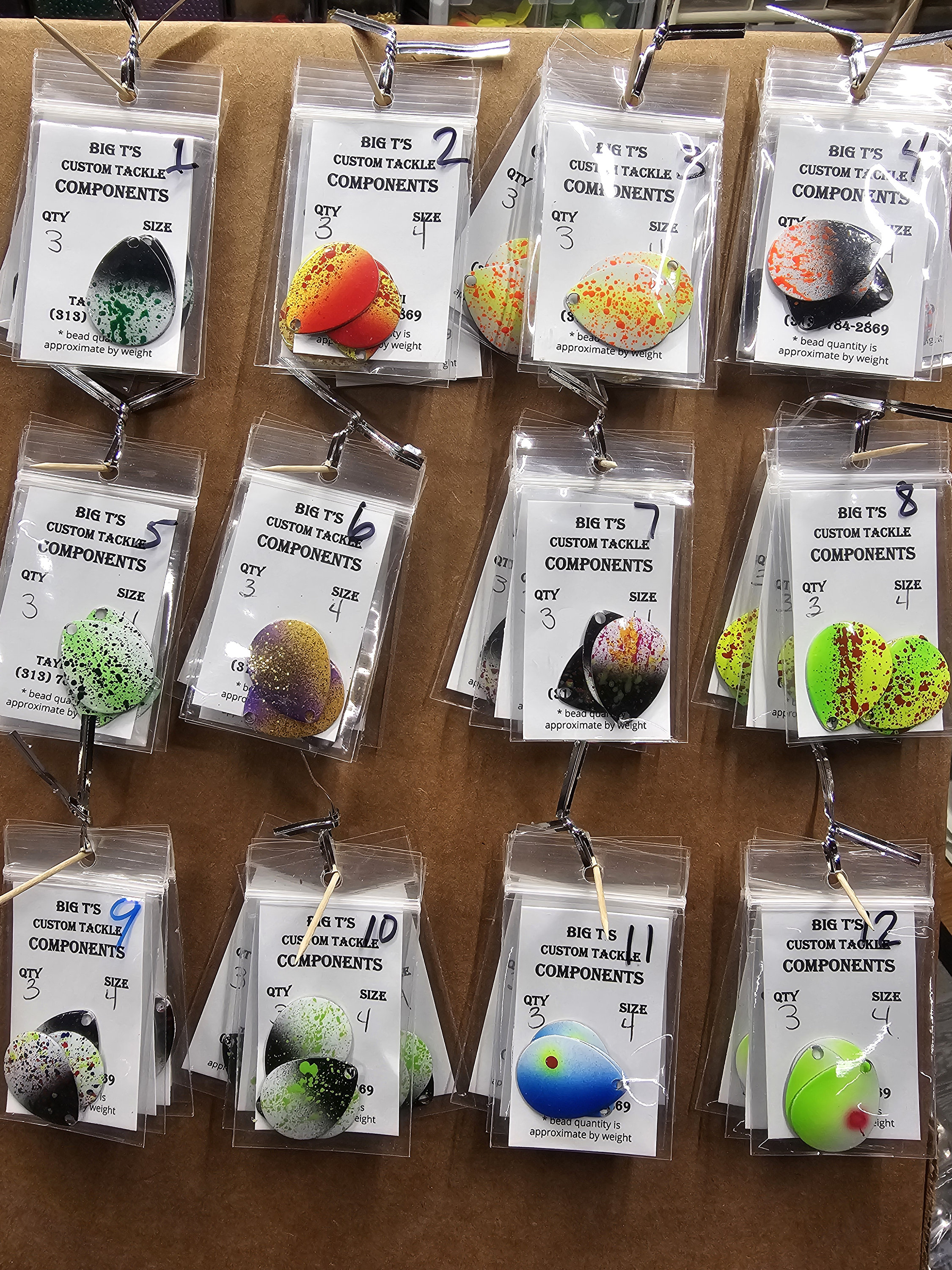 Custom Painted #4 Colorado Blades for Walleye Fishing Harnesses - Etsy