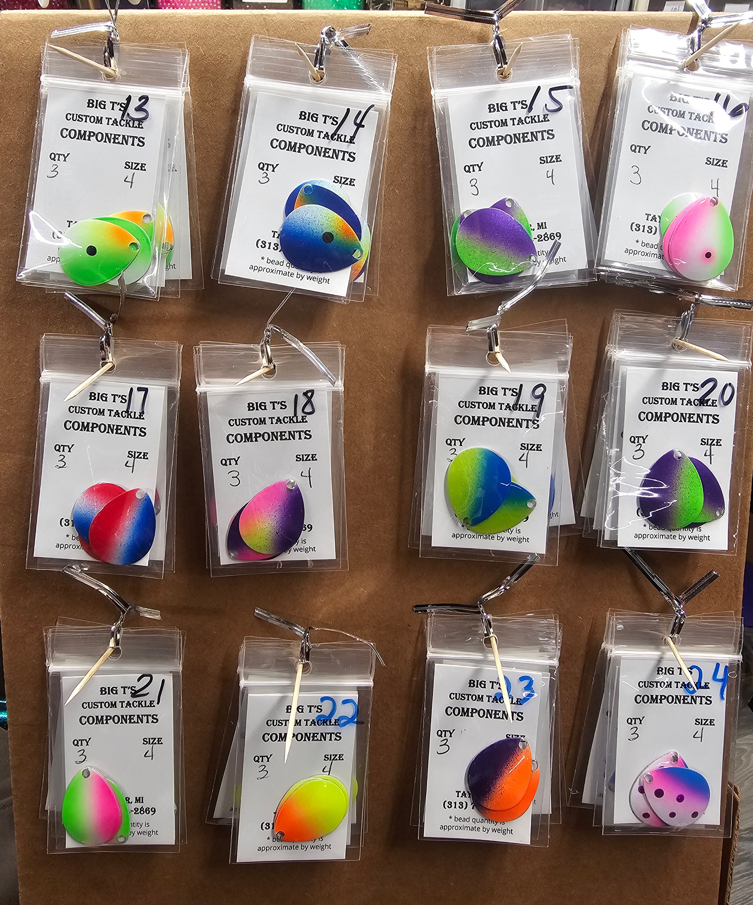 Custom Painted #4 Colorado Blades for Walleye Fishing Harnesses - Etsy