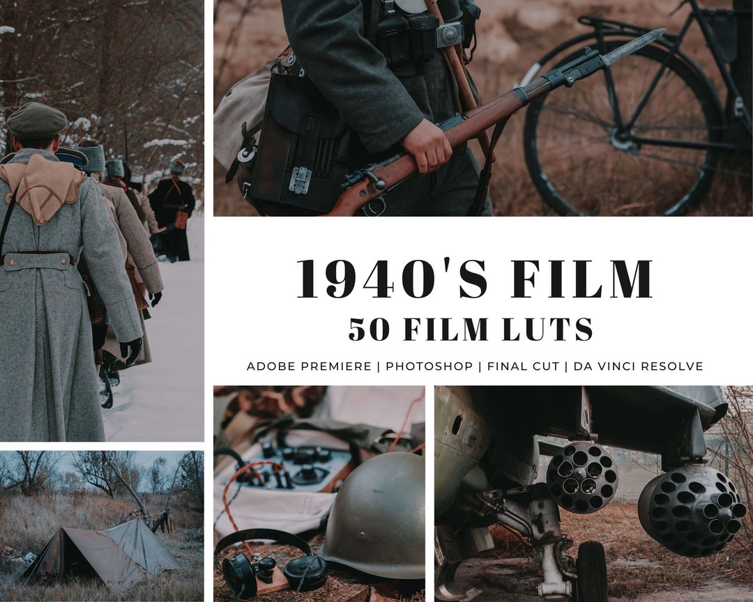 50 Cinematic Retro Film Luts Pack for Color Grading | Video Photo ...