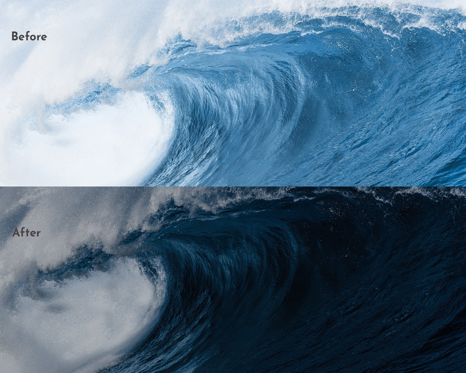 25 Deep Blue Lightroom Presets | Dark Presets, Photo Editing, Beach ...
