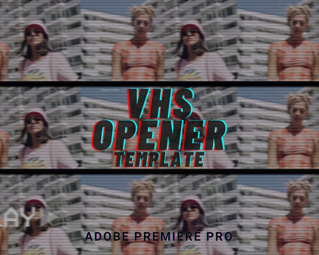 VHS VIDEO OPENER Template | Adobe Premiere | Video Editing, Video ...
