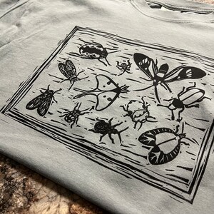 Bug Print Shirt / Hand Printed / Block Printed - Etsy