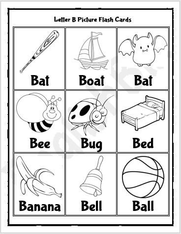 26 Printable Alphabets Flash Cards for Coloring. ABC Printable Picture ...