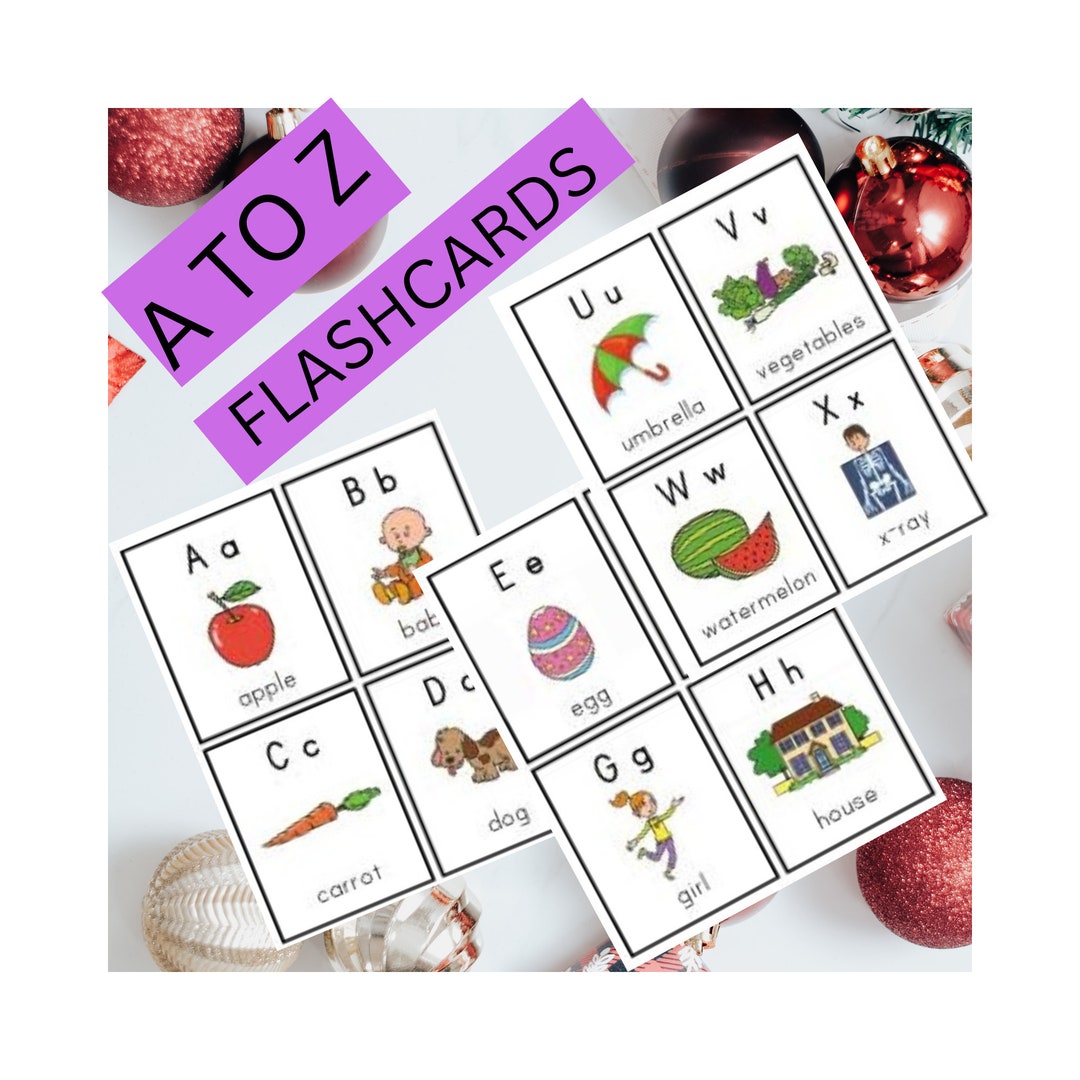 A-Z Printable Flashcards - Etsy