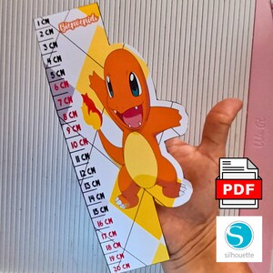 Ruler 20 Cm Pikachu Eevee Charmander PDF / Studio Cutting File Bookmark ...