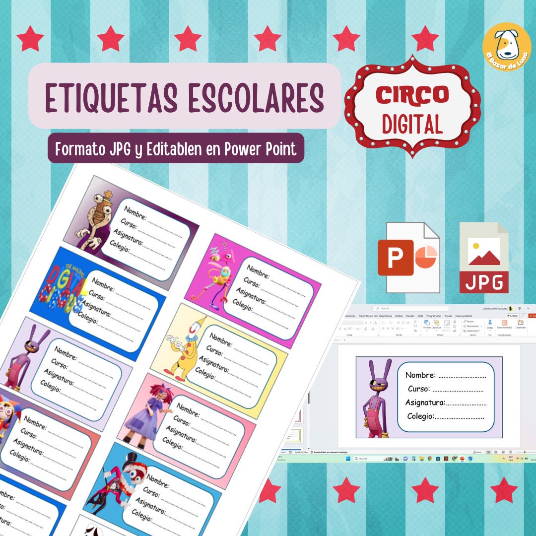 School Label Circo Digital Labels School Labels Prints Printable ...