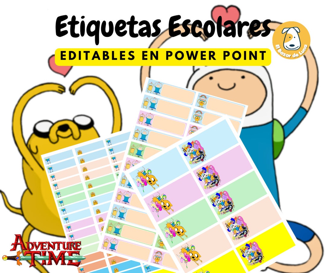 Adventure Time Themed School Labels Notebooks, Useful Pencils Book Back ...