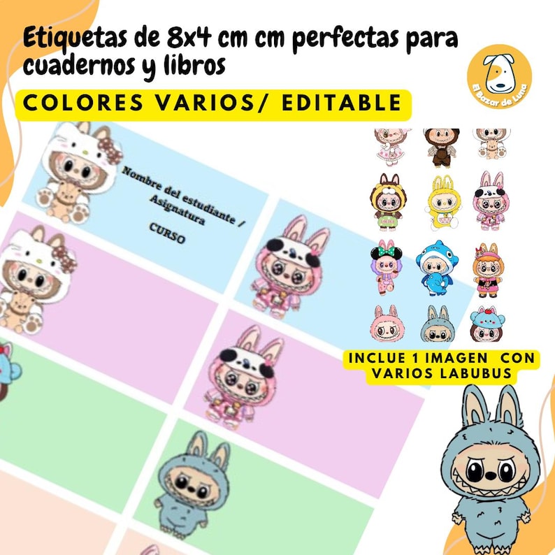 Labubu School Labels / Notebooks, Pencils Supplies Book, Gifts ...