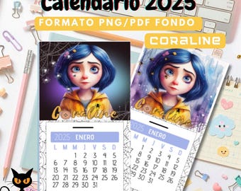 Calendario 2025 formatos PNG y PDF/ incluye fondo de Mafalda ...