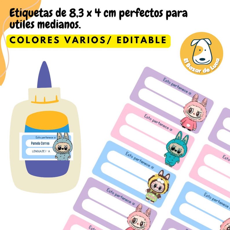 Labubu Cute School Labels / Notebooks, Pencils Supplies Book, Gifts ...