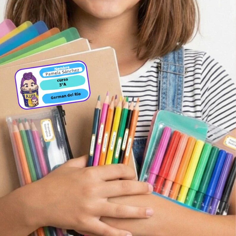 Golden Huntrix Saya Boys School Labels / Notebooks, Pencils, Supplies ...