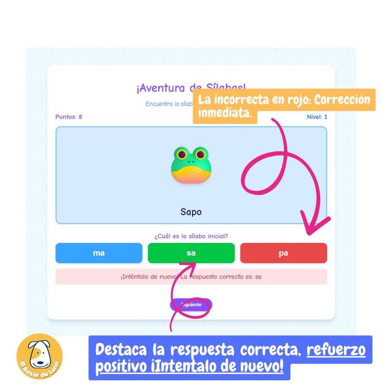 Juego Interactivo de las Consonantes P, M, L, S y D/ Conciencia ...