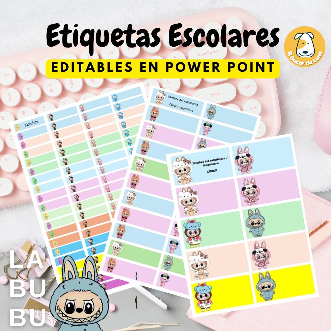 Labubu School Labels / Notebooks, Pencils Supplies Book, Gifts ...