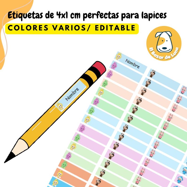 Etiquetas escolares LaBuBu / Cuadernos, lápices útiles Book, Regalos, Papelería, Power Point ...