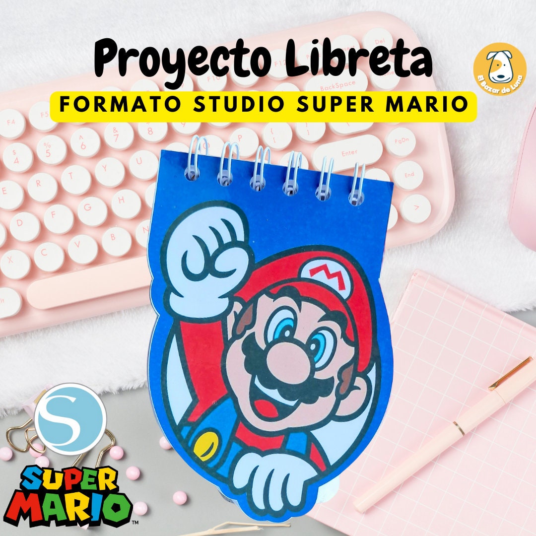 Super Mario Notebook Project Cut File Studio Creative Stationery ...