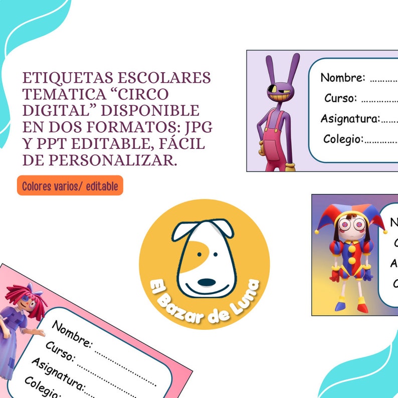 School Label Circo Digital Labels School Labels Prints Printable ...