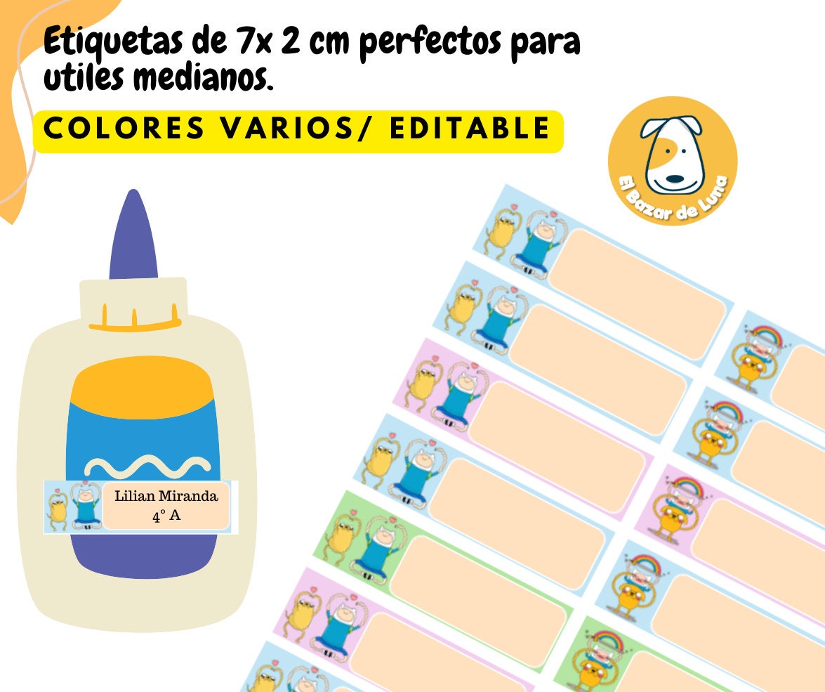 Adventure Time Themed School Labels Notebooks, Useful Pencils Book Back ...