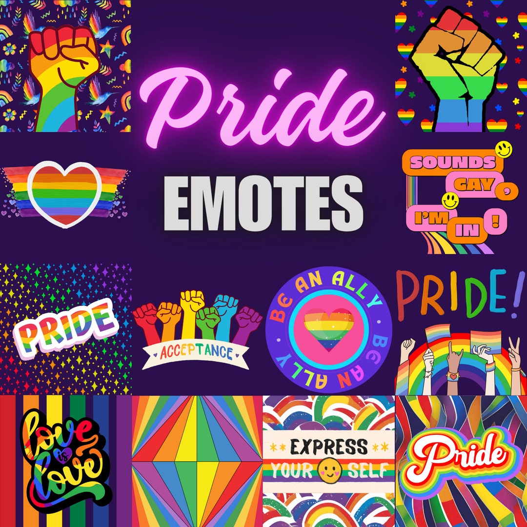 LGBT Pride Emotes 12 High Quality Pngs- Streaming Twitch Emotes, Great ...
