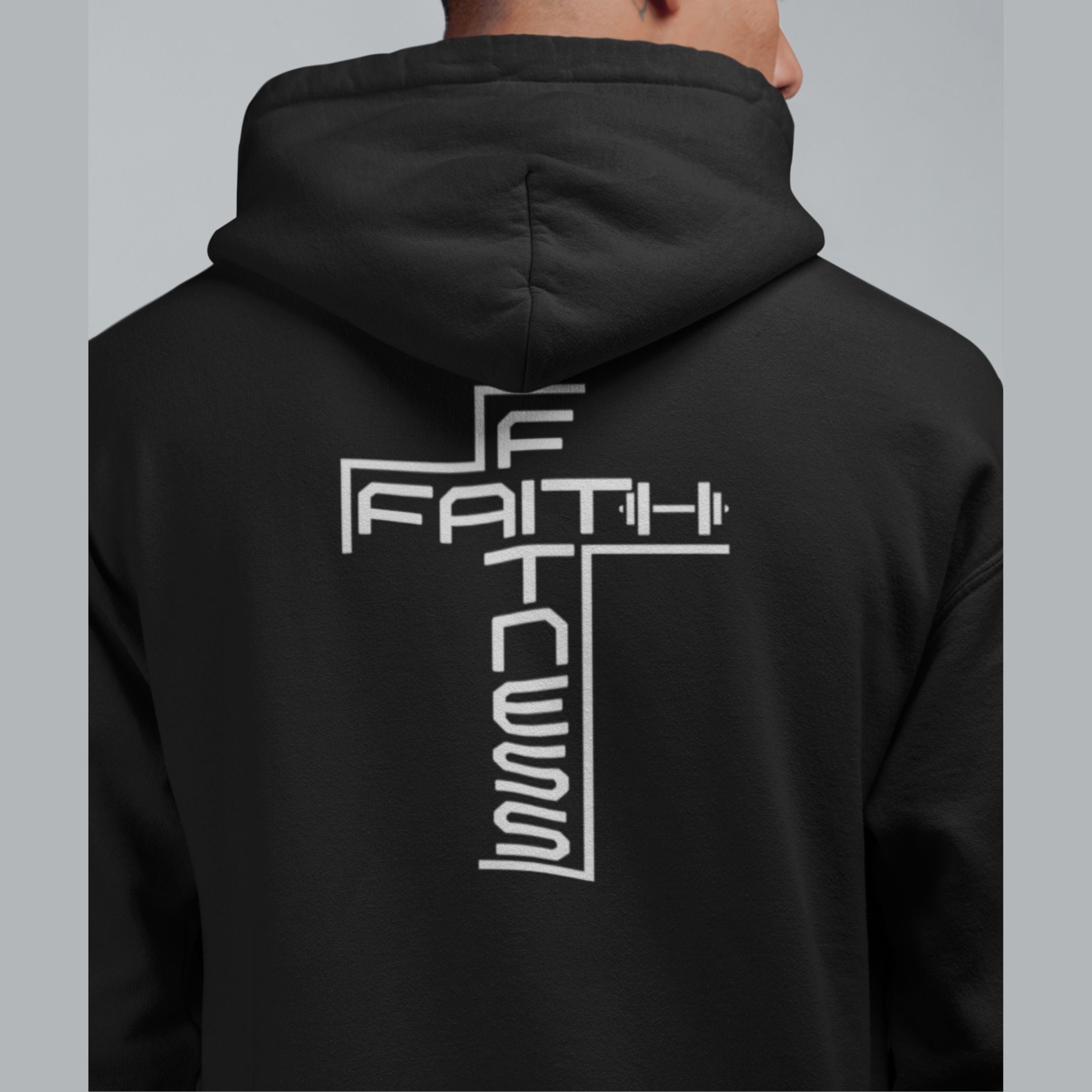 Christian Crossfit Hoodie, Fitness Crossfit Workout Sweater, Black Gym ...