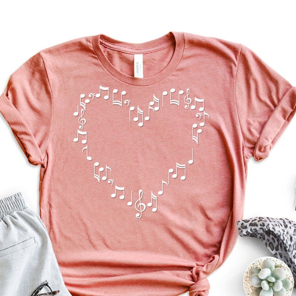 Music Note Heart - Etsy