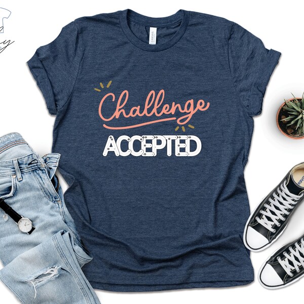 Challenge Accepted Svg - Etsy