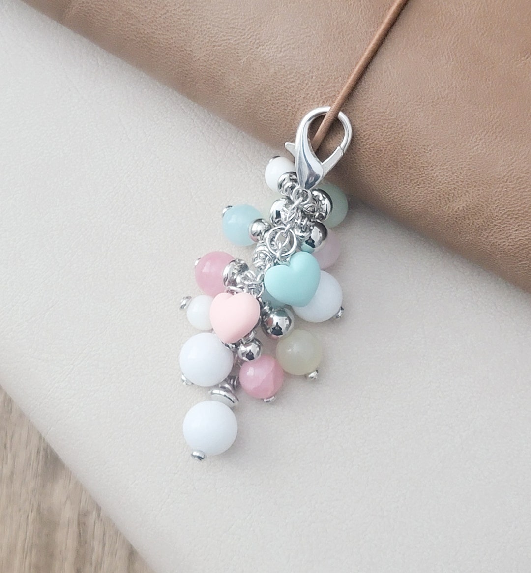 Planner Charm Notebook Charm Planner Accessories Beaded Charm Heart ...