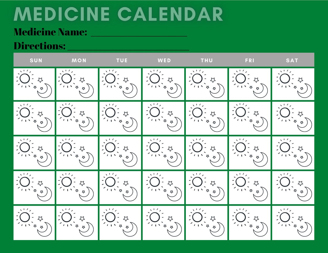 Medication List Template, PDF Fillable Medication List, Medication ...