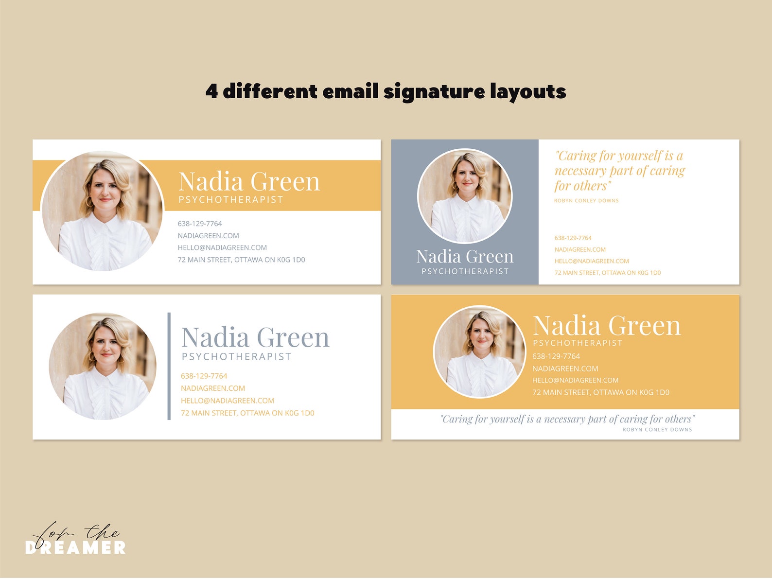Editable Email Signature Canva Template Gmail Signature - Etsy Canada