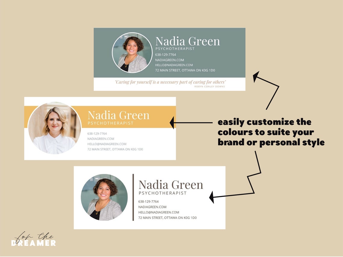 Editable Email Signature Canva Template Gmail Signature - Etsy Canada