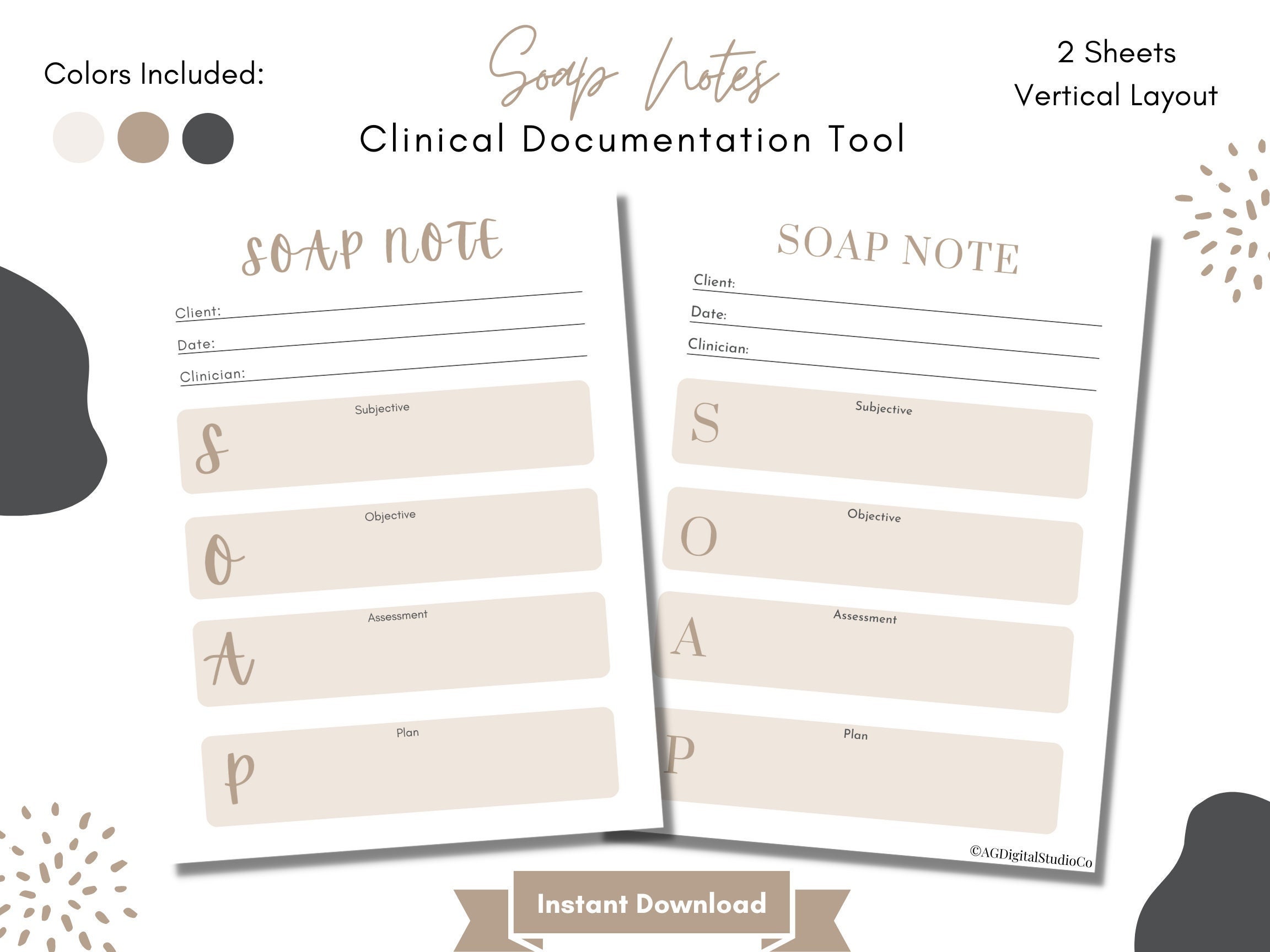 SOAP Notes Template: Clinical Documentation Tool (digital Download) - Etsy