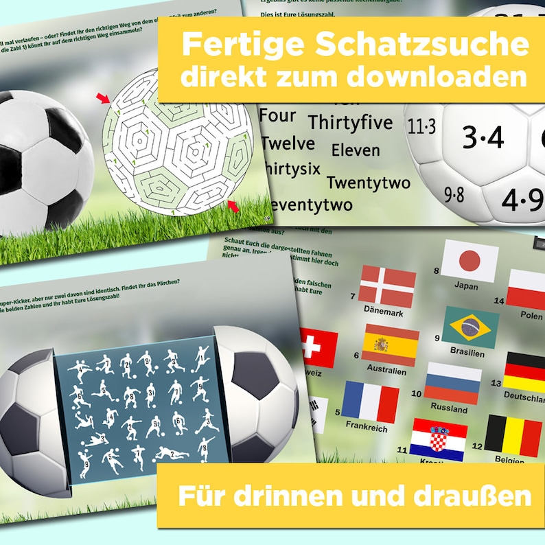 Football Treasure Hunt Complete Set for Kids Aged 8-11. Available for ...