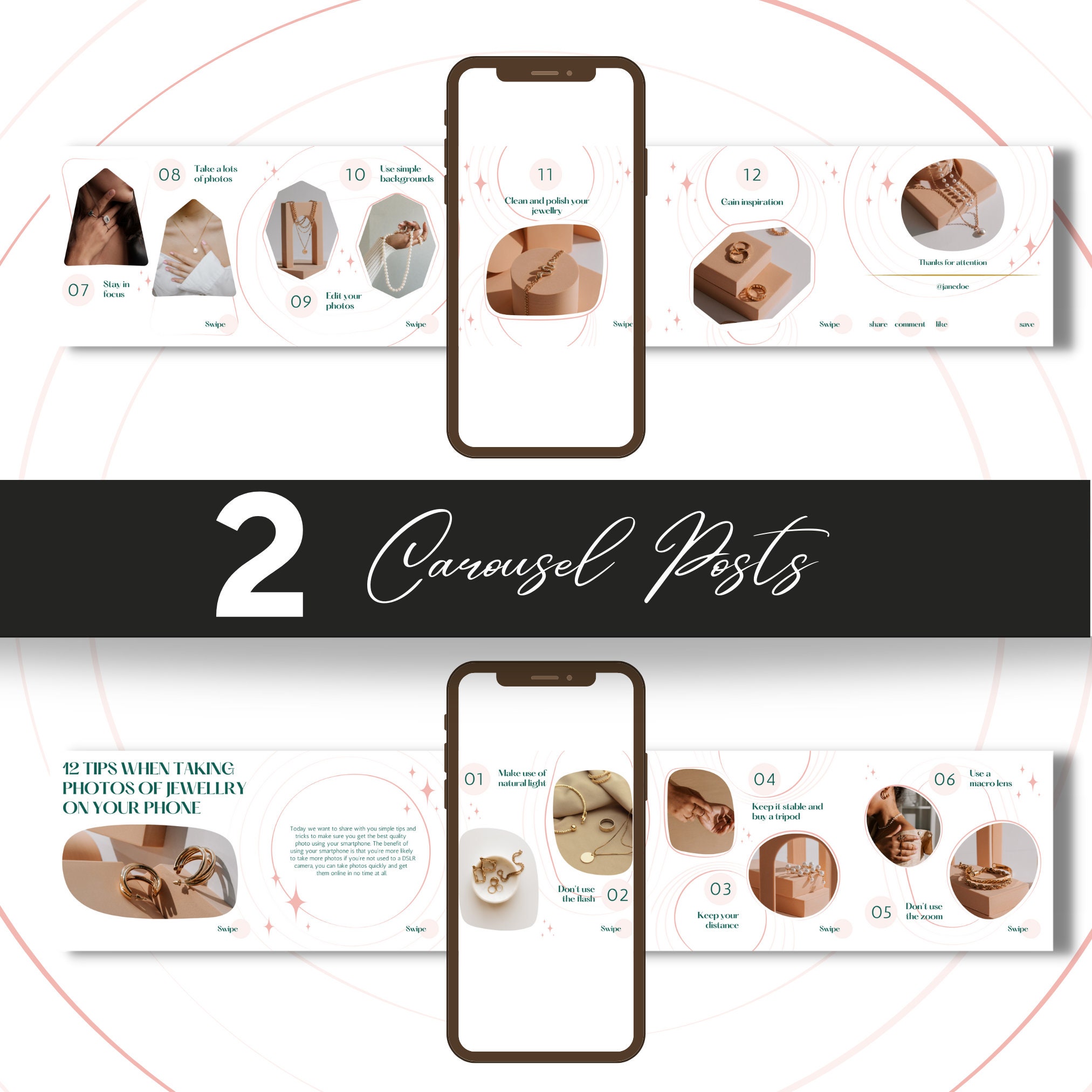 Jewelry Instagram Post Template Jewelry Canva Templates - Etsy