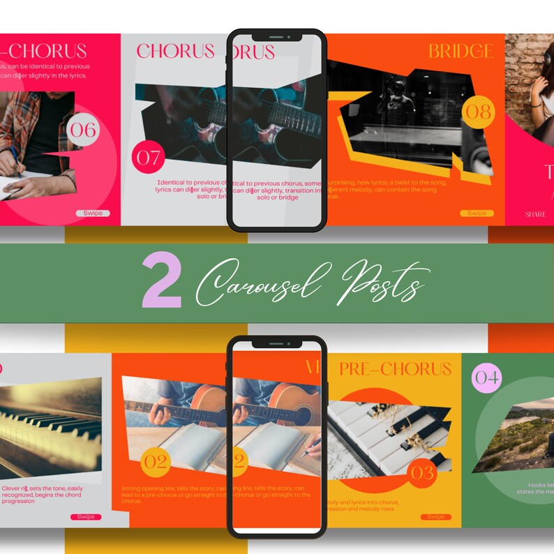 130 Musician Instagram Templates, Social Media Canva Templates ...