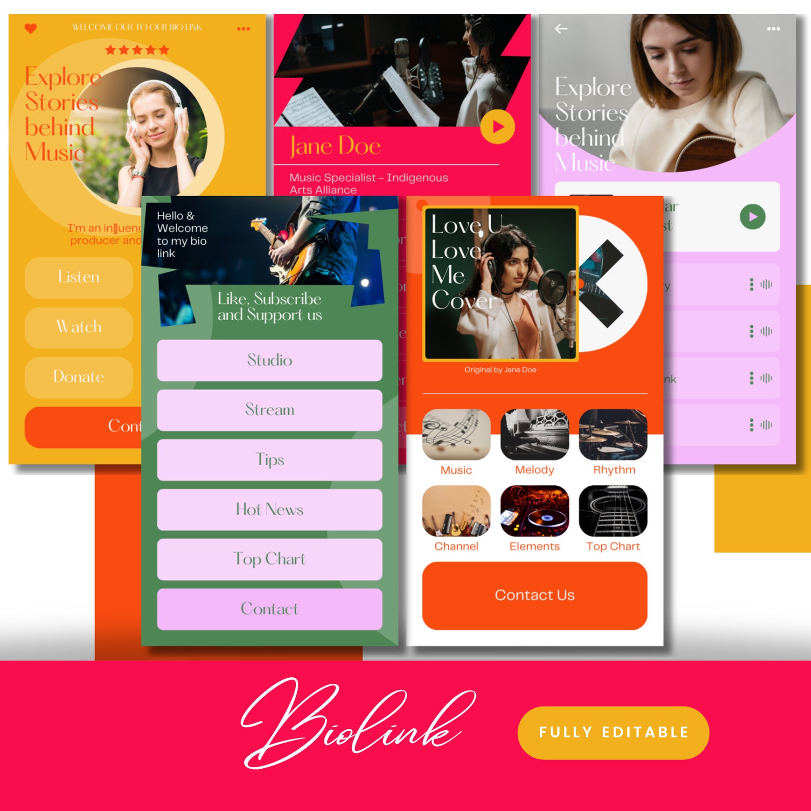 130 Musician Instagram Templates, Social Media Canva Templates ...