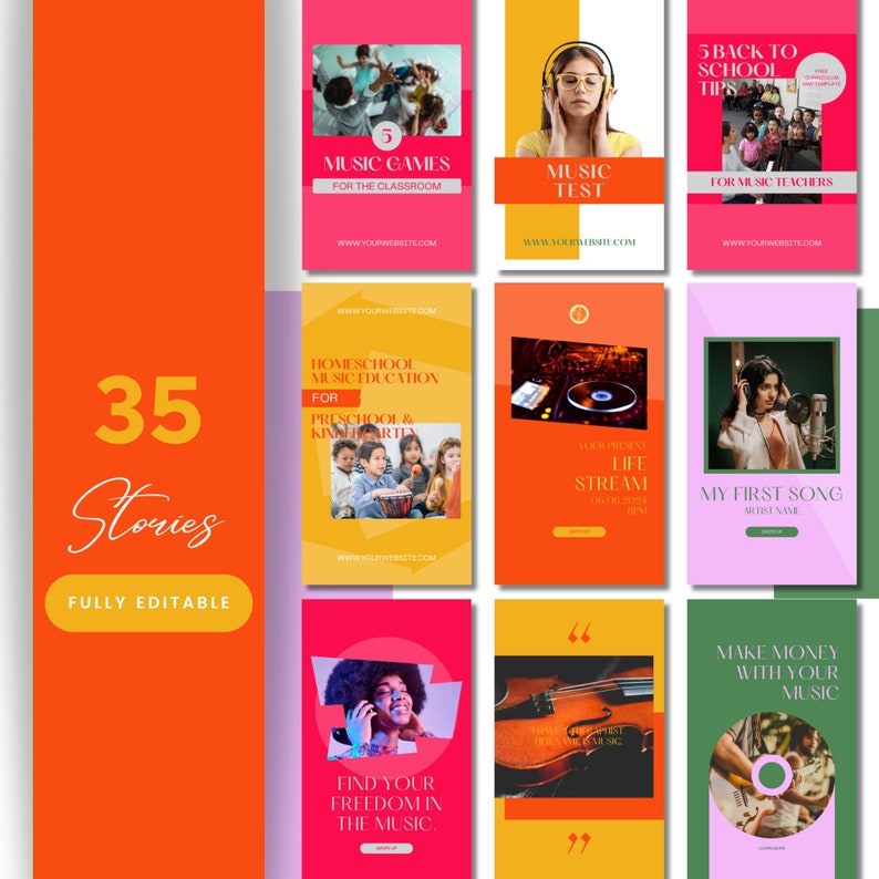 130 Musician Instagram Templates, Social Media Canva Templates ...