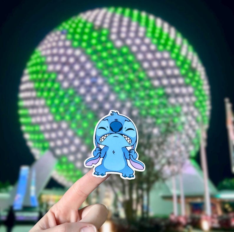 Stitch Upset Sticker | Cutout Vinyl Waterproof Die Cut Sticker - Etsy