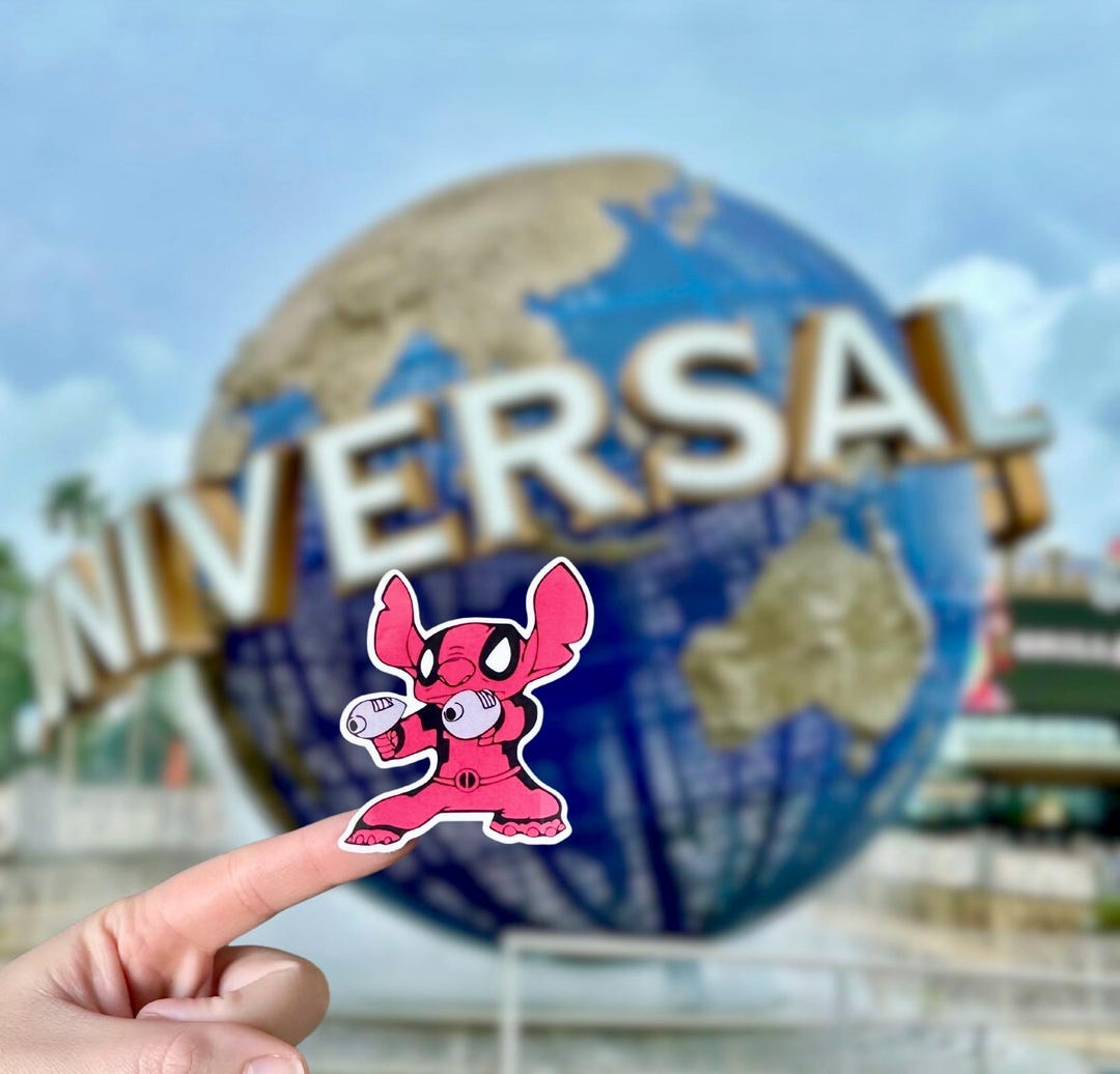 Deadpool Stitch Vinyl Sticker – Disney & Marvel Mashup - Etsy