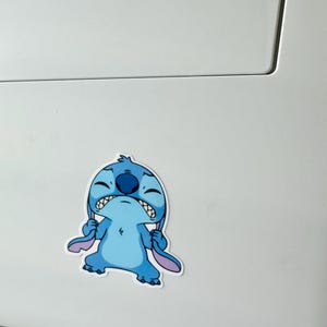 Stitch Upset Sticker | Cutout Vinyl Waterproof Die Cut Sticker - Etsy