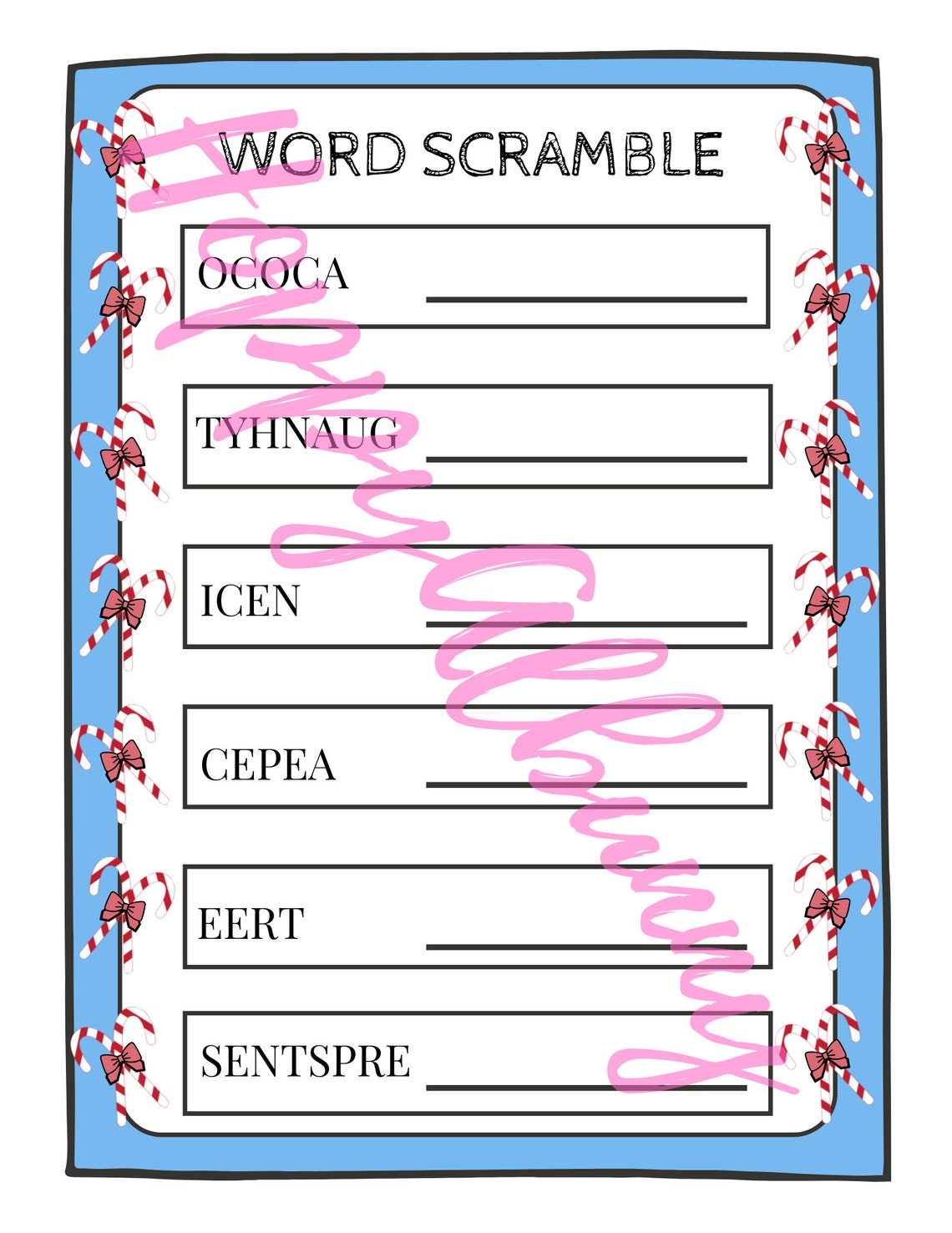 Printable Christmas Activities for Kids, Christmas Word Search for Kids ...