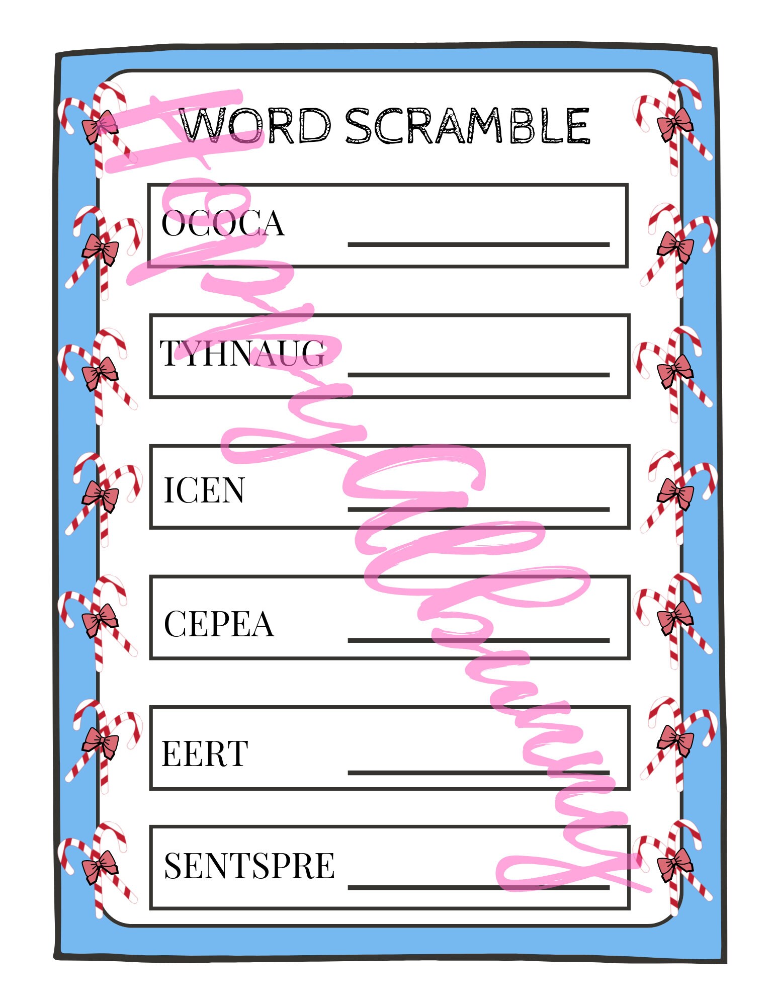 Printable Christmas Activities for Kids, Christmas Word Search for Kids ...