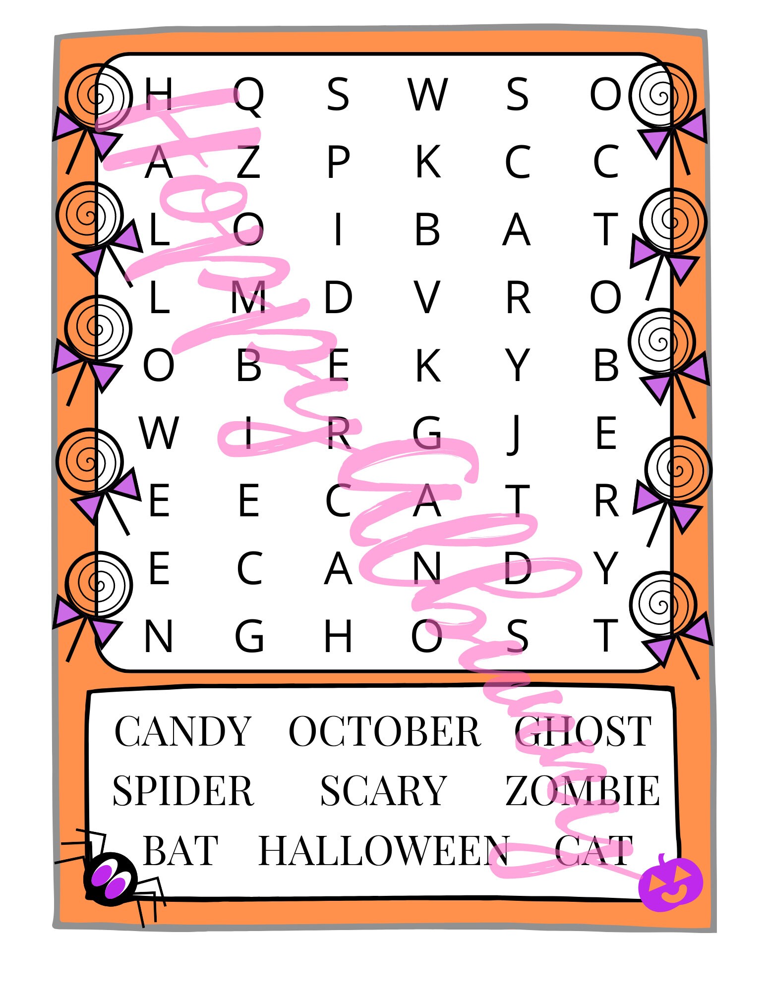 Printable Word Search for Kids, Printable Word Scramble for Kids ...