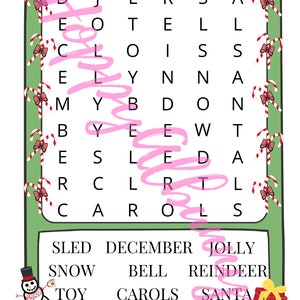 Printable Christmas Activities for Kids, Christmas Word Search for Kids ...