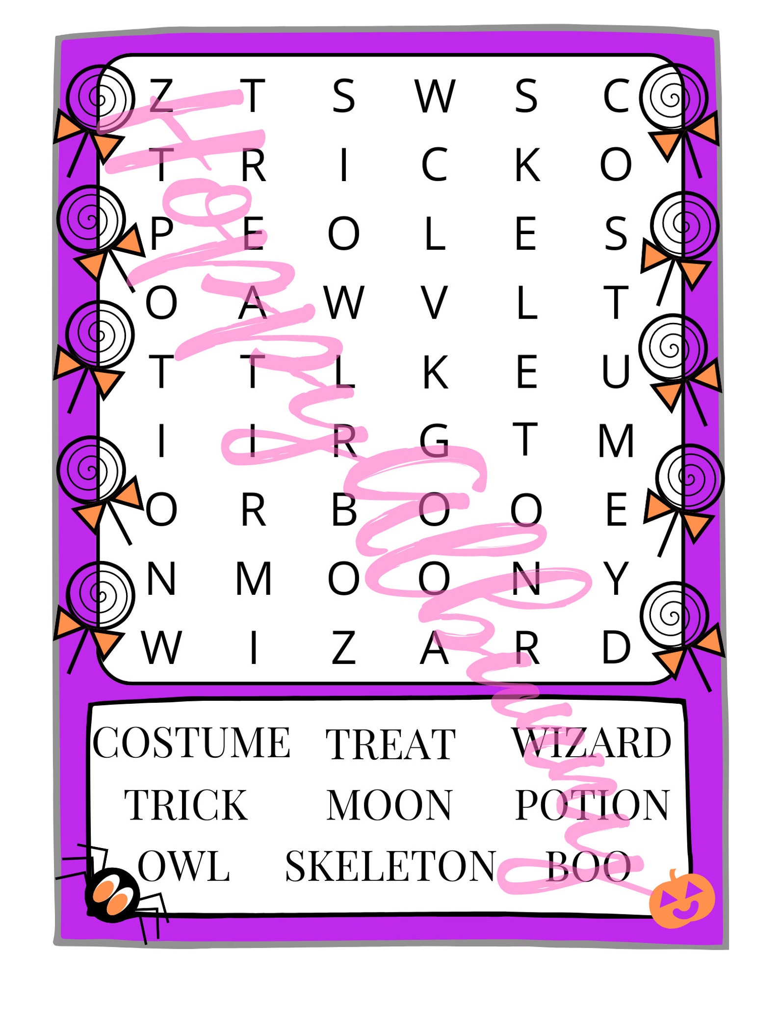Printable Word Search for Kids, Printable Word Scramble for Kids ...