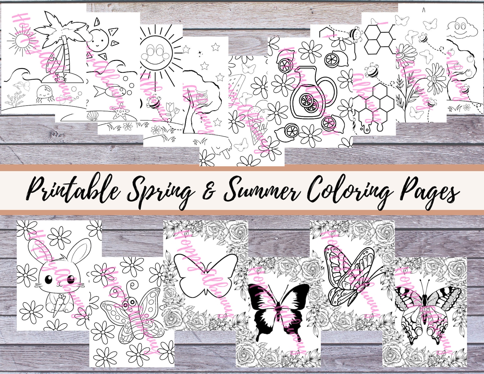 Printable Spring Coloring Pages, Printable Summer Coloring Pages ...