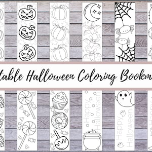 Printable Halloween Coloring Bookmarks, Halloween Coloring Bookmarks ...