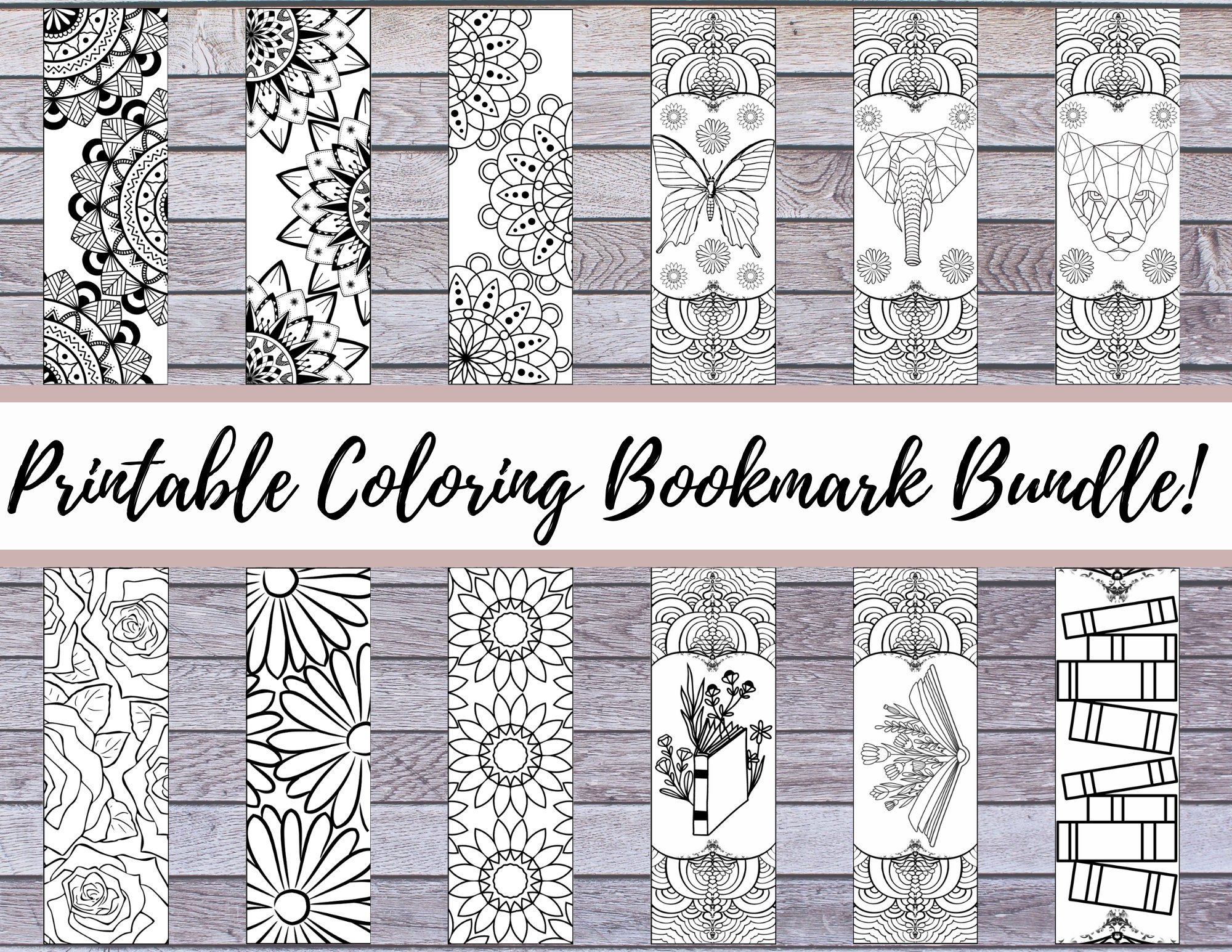 Marque-page imprimable à colorier, pages imprimables de marque-page à ...