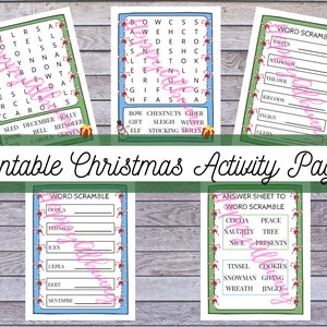 Printable Christmas Activities for Kids, Christmas Word Search for Kids ...