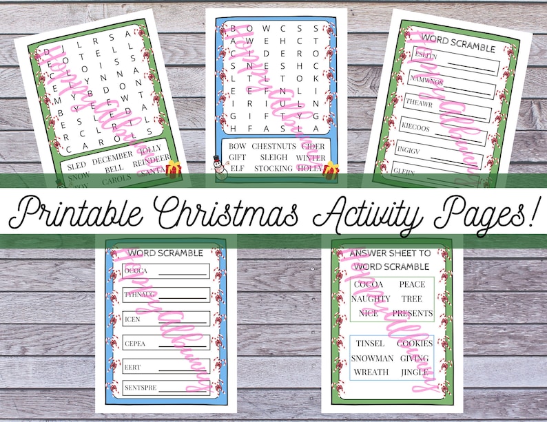 Printable Christmas Activities for Kids, Christmas Word Search for Kids ...