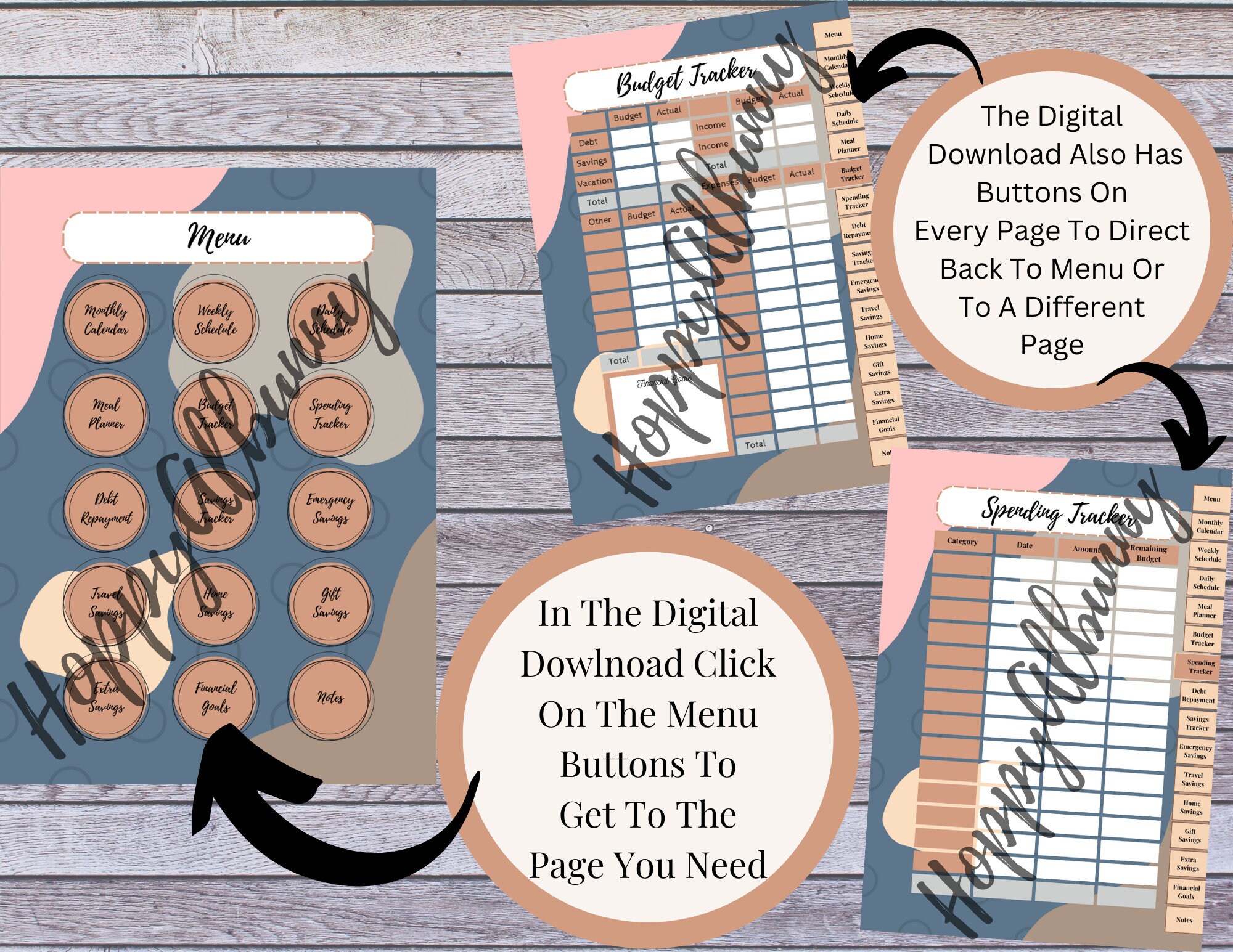 Digital Budget Planner, Finance Tracker, Financial Planner, Printable ...